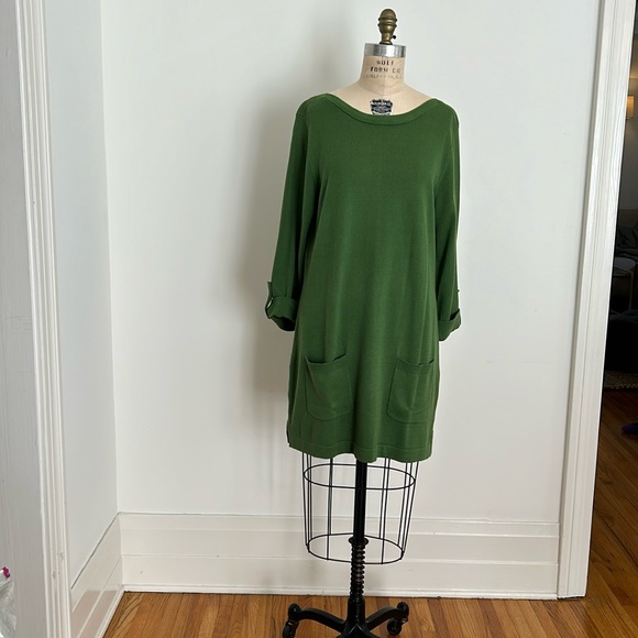 Dresses | Mod Green Knit Dress | Poshmark
